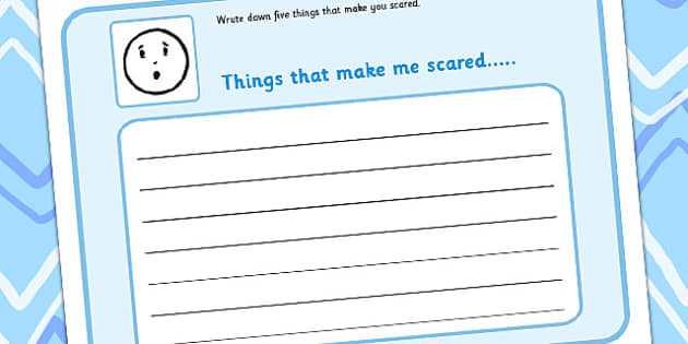 5 Things That Make You Scared Writing Frame - Twinkl