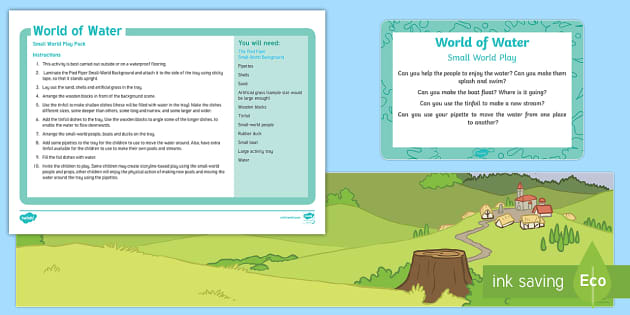 World of Water Small World Play Idea and Printable Resource Pack