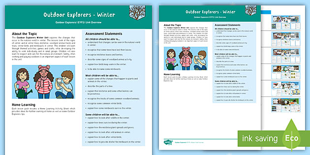 Outdoor Explorers EYFS Winter Unit Overview