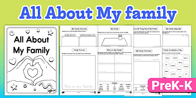 Family Activity Booklet for PreK-K (teacher made) - Twinkl