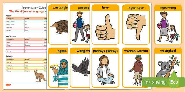 Gunditjmara Aboriginal Language Flashcards - Twinkl