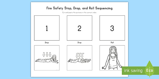 Fire Safety Stop, Drop, and Roll Sequence Activity | Twinkl