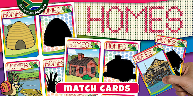Preschool: Homes - Matching Cards