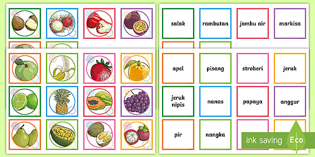 Indonesian Fruit Snap Game (teacher made) - Twinkl