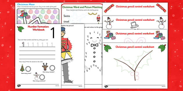 Christmas Fine Motor Skills and Letter Formation Pack - christmas