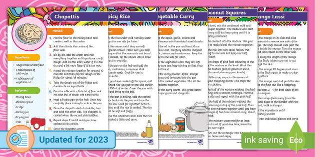 Diwali Recipe Book (teacher made) - Twinkl