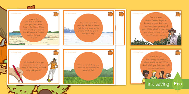 Second Grade Fall Writing Prompts (teacher made) - Twinkl