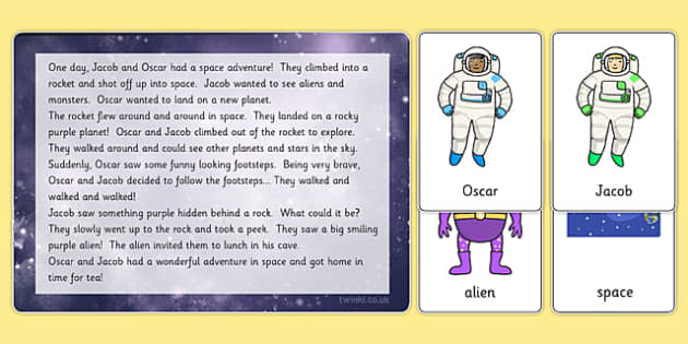 Space Themed Listening Story Activity (teacher made)