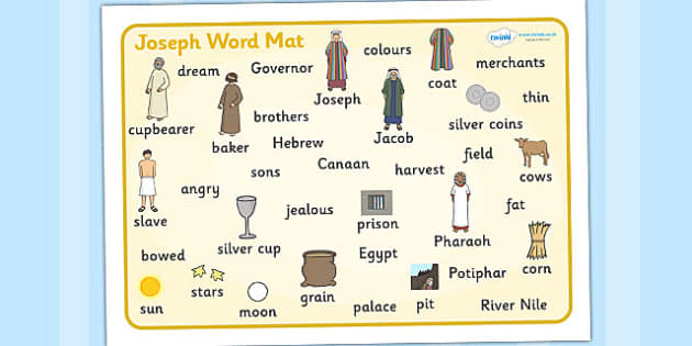 Joseph Word Mat (teacher made)