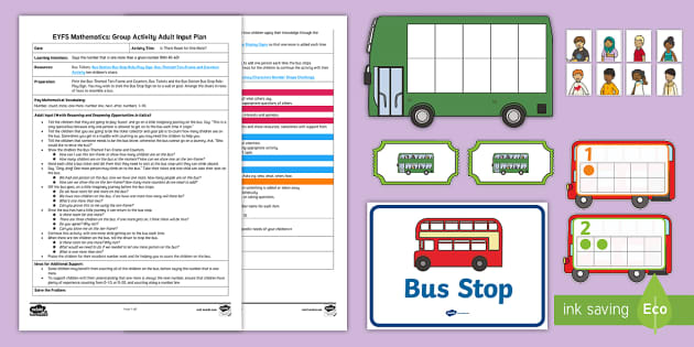 * NEW * EYFS Maths: Is There Room for One More? Group Activity Plan