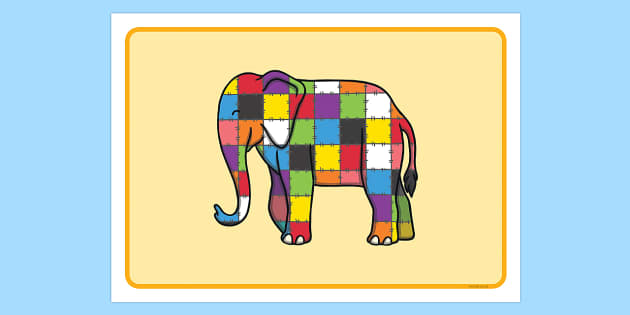 Modelling Dough Mat to Support Teaching on Elmer - Twinkl