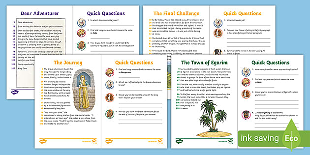 LKS2 60-Second Reads: Adventure Stories Activity Pack