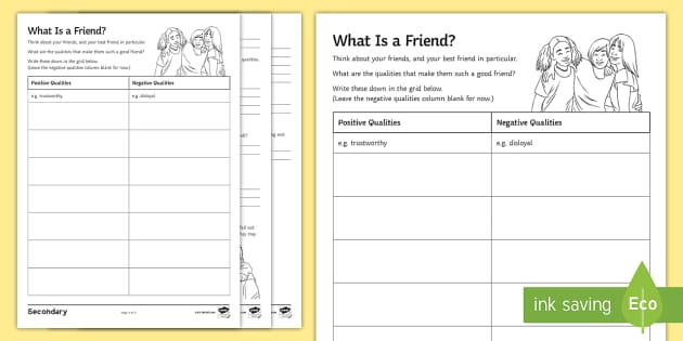 What Is a Friend? Worksheet / Worksheet (teacher made)