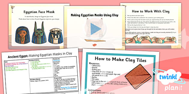 UKS2 Making Egyptian Clay Masks | Create a Mask Lesson Plan