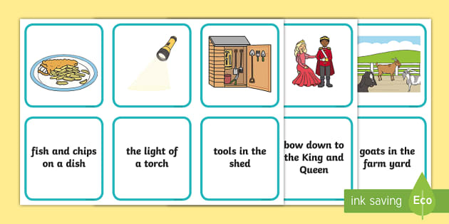 FREE! - Phase 3 Captions And Pictures Matching Cards
