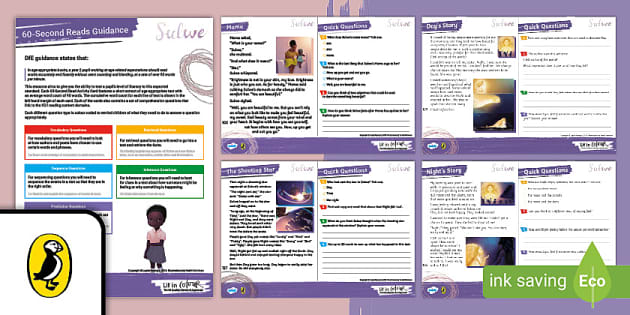 FREE! - Sulwe: 60-Second Reads Activity Pack [Ages 5-7]