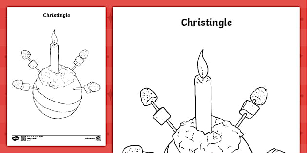 Christingle Picture Colouring Sheets - Primary Resource
