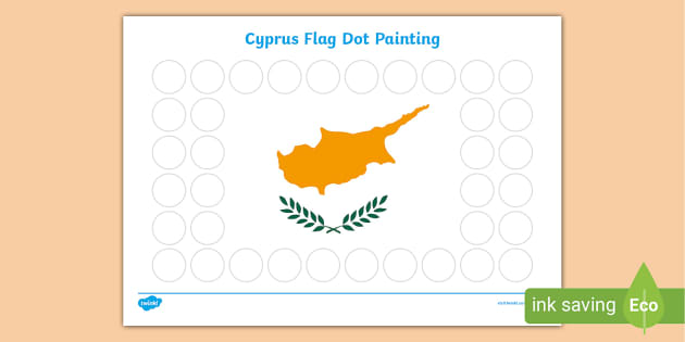 FREE! - Cyprus Flag Dot Painting Worksheet (teacher made)