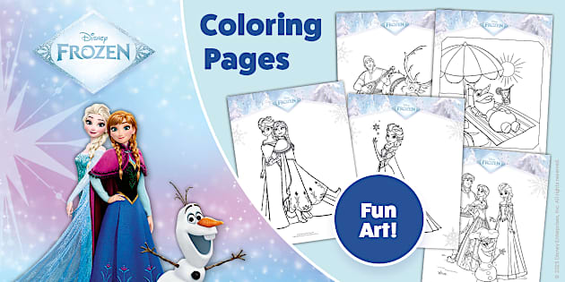 frozen colouring sheets printable