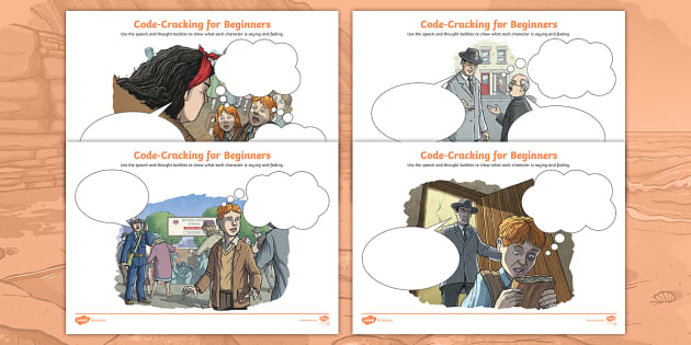 'Code-Cracking for Beginners' Speech and Thought Bubbles Activity