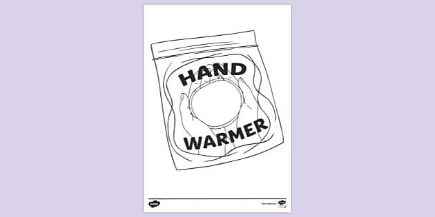 Hand Warmer Colouring | Colouring Sheets - Twinkl