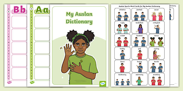 Auslan Sports Word Cards For My Auslan Dictionary - Twinkl