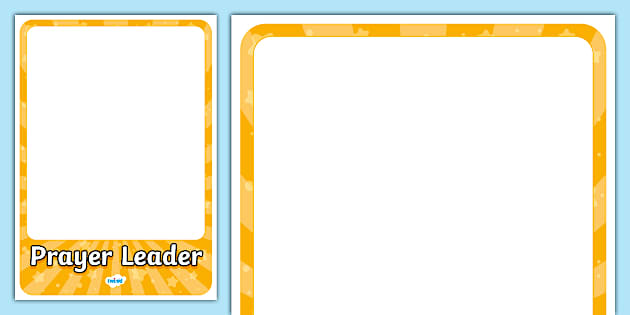 Prayer Leader Frame - Twinkl Religion Display