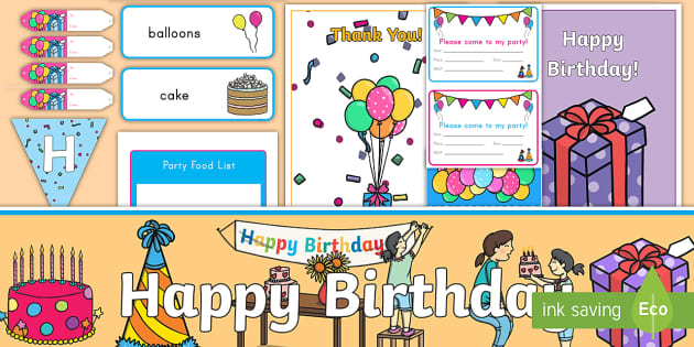 Birthday Role-Play Pack - birthday, role-play, pack, celebrate, celebration