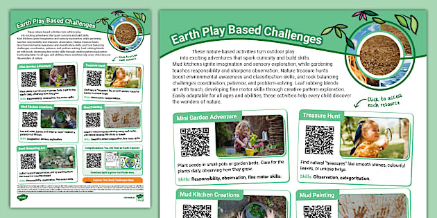 * NEW * Earth Play-Based Challenges (teacher made) - Twinkl