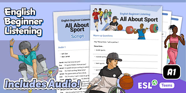ESL Beginner Listening: All About Sport [Teens, A1]
