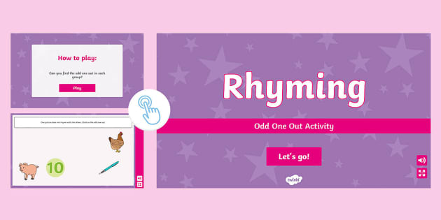 Rhyming Odd One Out Interactive Game - Twinkl