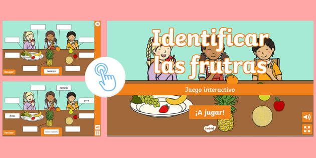 Juego interactivo para identificar las frutas (teacher made)