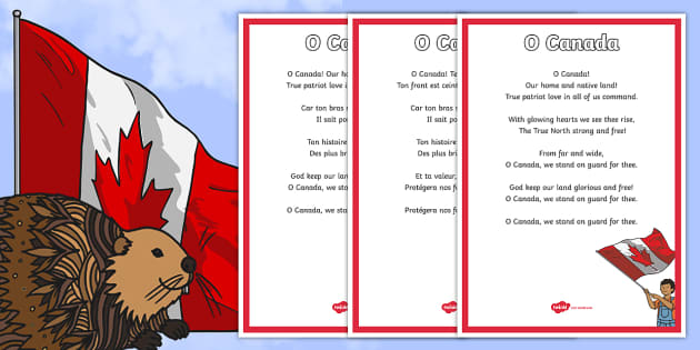 O Canada Display Posters - Uniquely Canadian, Canada's national anthem, O