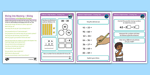  WRM Y2 Step 18 Subtract Two 2 Digit Numbers Across A 10 