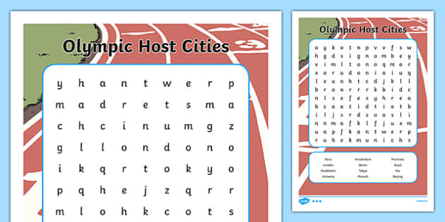 Olympic Host City Word Search (Teacher-Made) - Twinkl