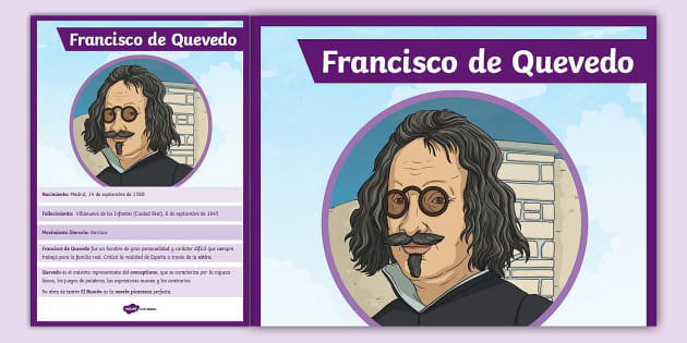 Póster informativo: Francisco de Quevedo (professor feito)