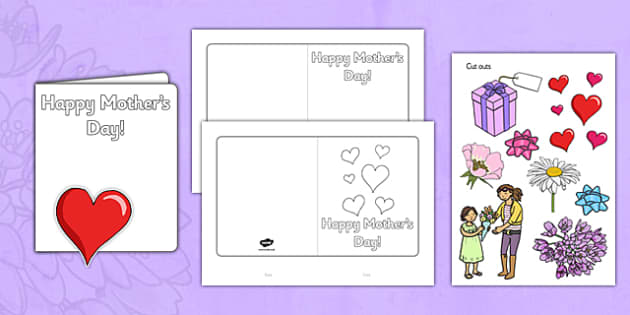Design a Mother's Day Insert (teacher made) - Twinkl