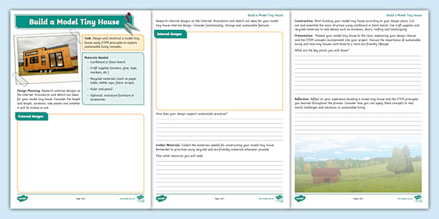 Build a Model Tiny House (STEM) (teacher made) - Twinkl