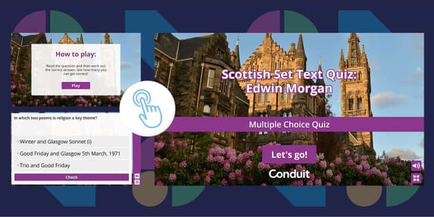 Edwin Morgan Interactive Revision Quiz (teacher made)