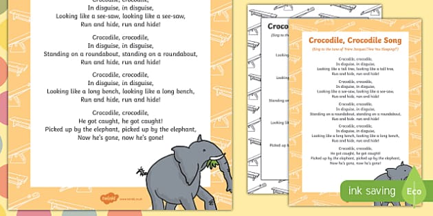FREE! - Crocodile, Crocodile Song to Support Teaching on The Enormous