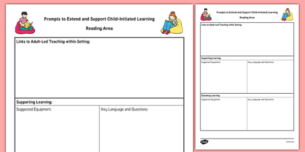 Reading Area Adult Support Prompt Sheet Template