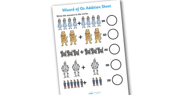 FREE! - Wizard of OZ Addition Sheet (teacher made) - Twinkl