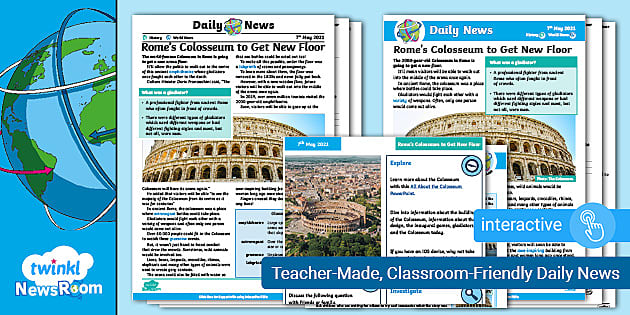 Roman Colosseum Reading Comprehension | Twinkl NewsRoom