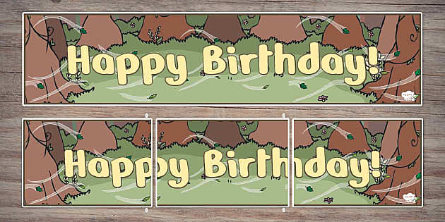 Woodland Birthday Banner | Twinkl Party (teacher made)