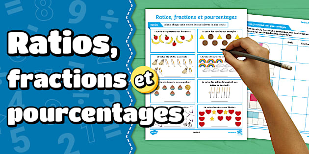 Ratios, Fractions and Percentages Activity French