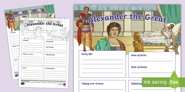 Alexander the Great Fact File Template (teacher made)