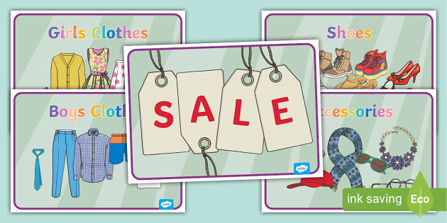 Clothes Shop Posters (teacher made) - Twinkl