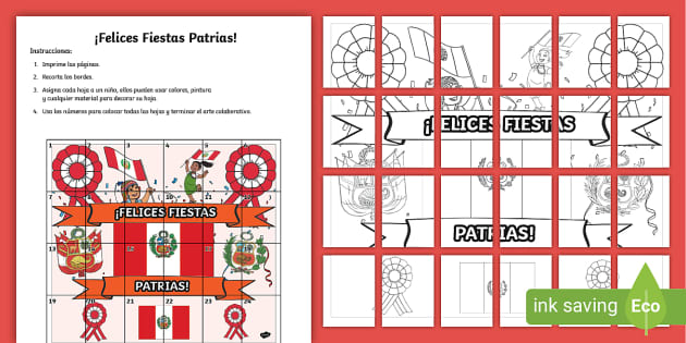 Felices Fiestas Patrias Para Niños Para Colorear Twinkl