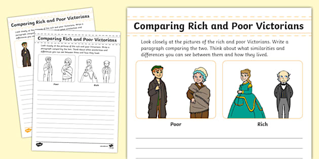 Comparing Rich and Poor Victorians Worksheet (Teacher-Made)
