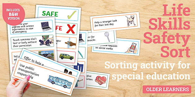 Life Skills Safety Sort for Special Education